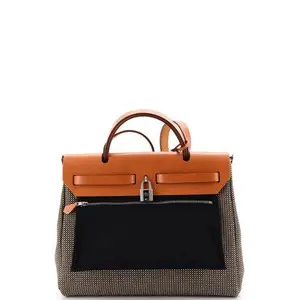 Hermès Herbag Zip Criss Viking Toile And Leather 31