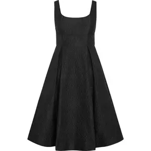 City Chic Estrella Square Neck Dress - Black
