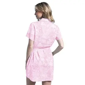 MARGARITAVILLE Miami Dolphins Palm Linen Dress