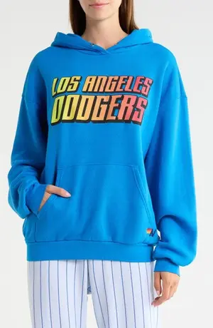Aviator Nation Los Angeles Dodgers Graphic Hoodie - Ocean