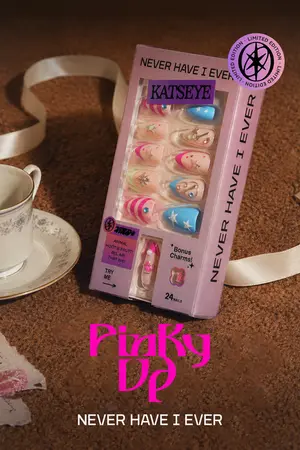 NEVER HAVE I EVER SHOP Katseye Y Up Almond Press On Nails
