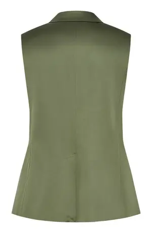 City Chic Rylie Double Breasted Vest - Olive