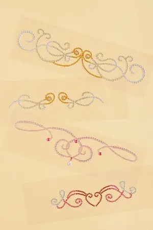 NEVER HAVE I EVER SHOP Y2k Baby Rhinestone Tattoo Set