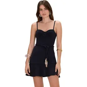 PatBO Jade Knit Mini Dress - Black