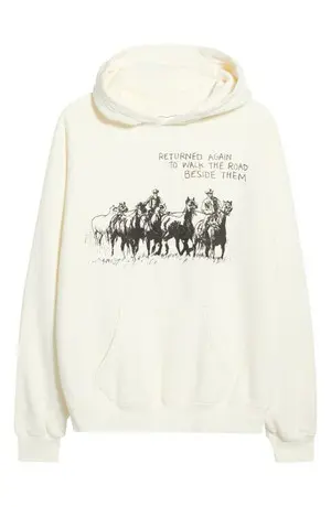 ONE OF THESE DAYS Return Again Graphic Hoodie - Bone