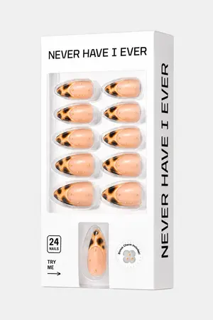 NEVER HAVE I EVER SHOP French Leopard French Tip Press On Nails