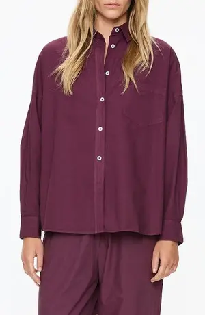 LMND Chiara Button-up Shirt - Cherry