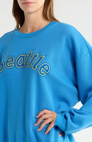 Aviator Nation Seattle Graphic Crewneck Sweatshirt