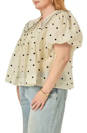 English Factory Scallop Collar Top