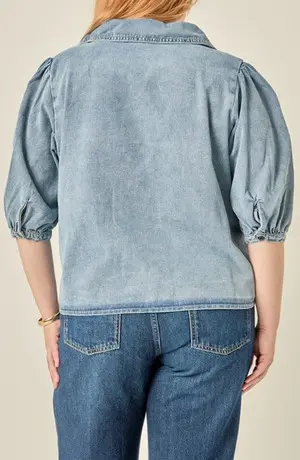 English Factory Puff Shoulder Denim Shirt