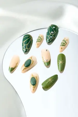 NEVER HAVE I EVER SHOP Butterfly Almond Press On Nails