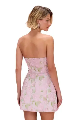 PatBO Garden Jacquard Embroidered Mini Dress