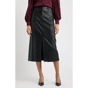 Kobi Halperin Leslie Faux Leather Midi Skirt - Black
