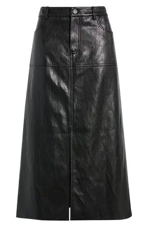Kobi Halperin Leslie Faux Leather Midi Skirt