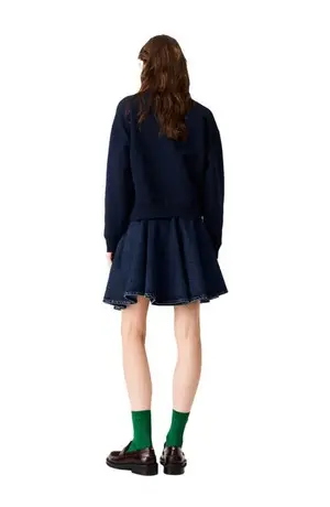 Maje Sweatshirt With Poplin Details