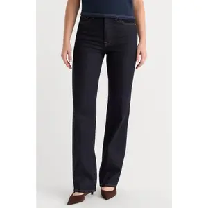 Good American Good True High Waist Straight Leg Jeans - Rinse