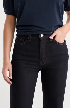 Good American Good True High Waist Straight Leg Jeans