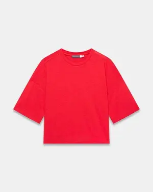 Mint Velvet Linen Blend Boxy Silhouette T-shirt