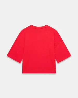 Mint Velvet Linen Blend Boxy Silhouette T-shirt