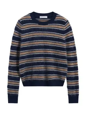 Gerard Darel Rima Striped Crew Neck Sweater