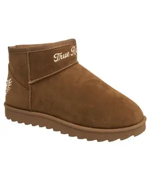 True Religion Lana Faux Suede Wings Logo Boot