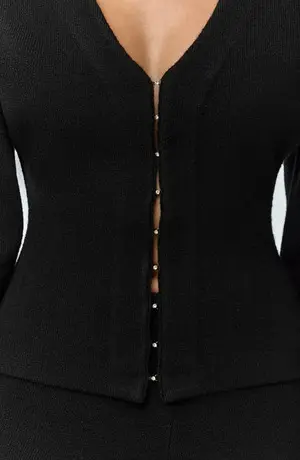 Naked Wardrobe V-neck Cardigan - Black