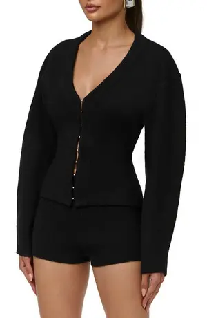 Naked Wardrobe V-neck Cardigan - Black