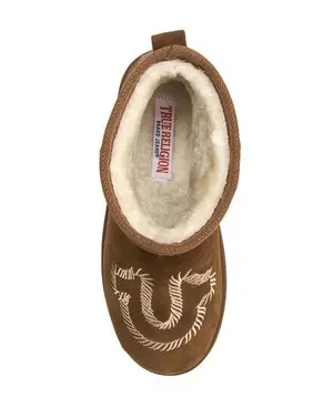True Religion Dua Faux Suede Horseshoe Logo Boot