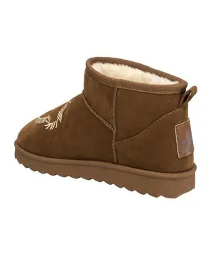 True Religion Faux Suede Horseshoe Logo Boot