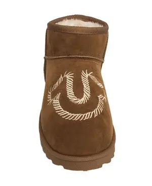 True Religion Faux Suede Horseshoe Logo Boot