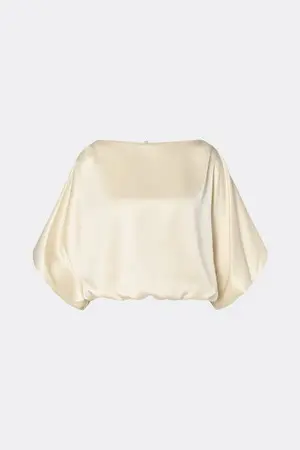 MALINA Havanna Boat Neck Puff Sleeve Blouse