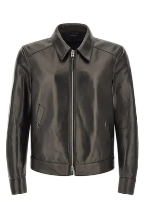 Men's Track Style Leather Jackets