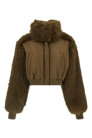 Fabiana Filippi Bi-material Short Jacket