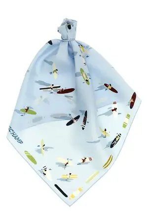 Longchamp En Attendant La Vague' Scarf - Light Blue