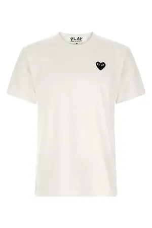 Play Comme Des Garcon T-shirt With Heart Patch - White