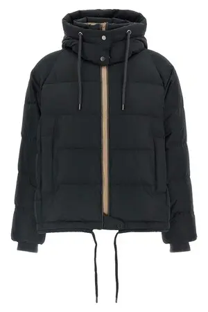 Brunello Cucinelli Quilted Down Jacket With Cashmere Cuffs