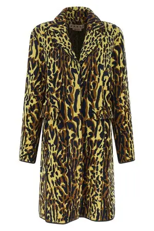 Marni Animalier Jacquard Wool Coat