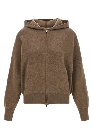 Agnona Zipped Hooded Sweater