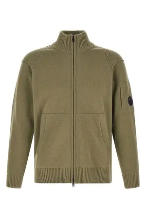 C.P. COMPANY Lambswool Cardigan With Lens Detail