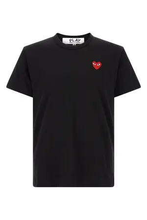 Play Comme Des Garcon Heart Patch T-shirt - Black