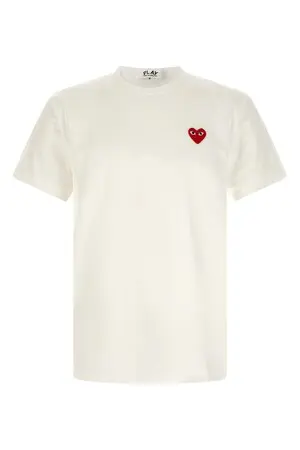 Play Comme Des Garcon Heart Patch T-shirt - White