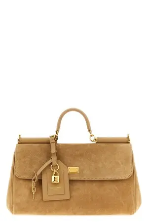 Dolce & Gabbana My Sicily" Suede Handbag - Beige