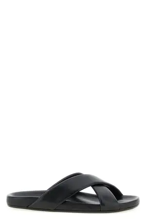 Saint Laurent Nichols Flat Sandals - Black