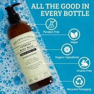 PHARMACOPIA NATURAL BODYCARE Verbena Body Wash And Lotion Bundlebalancing Aromatherapy