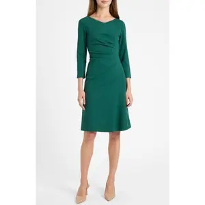 Santorelli Liv Sheath Dress In Soft Stretch Crepe