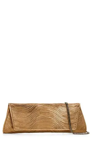 Akris Anouk Leather East/west Clutch - Broncegold