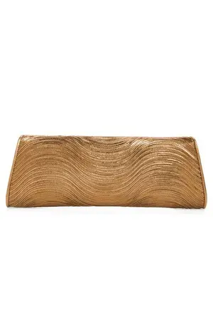 Akris Anouk Leather East/west Clutch - Broncegold