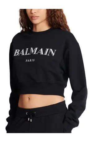 Balmain Printed Crew-neck Sweatshirt