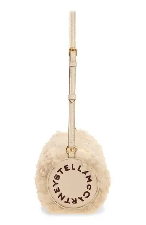 Stella McCartney Logo Faux Fur Bracelet Pouch