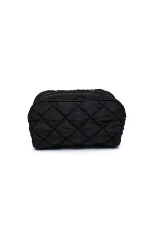 URBAN ESSENTIALS Quilted Puffer Cosmetic Pouch - Black